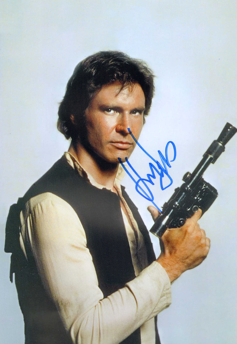 Harrison Ford as Han Solo in Star Wars: A New Hope Signed 8x12 Photo – SWAU Auction
