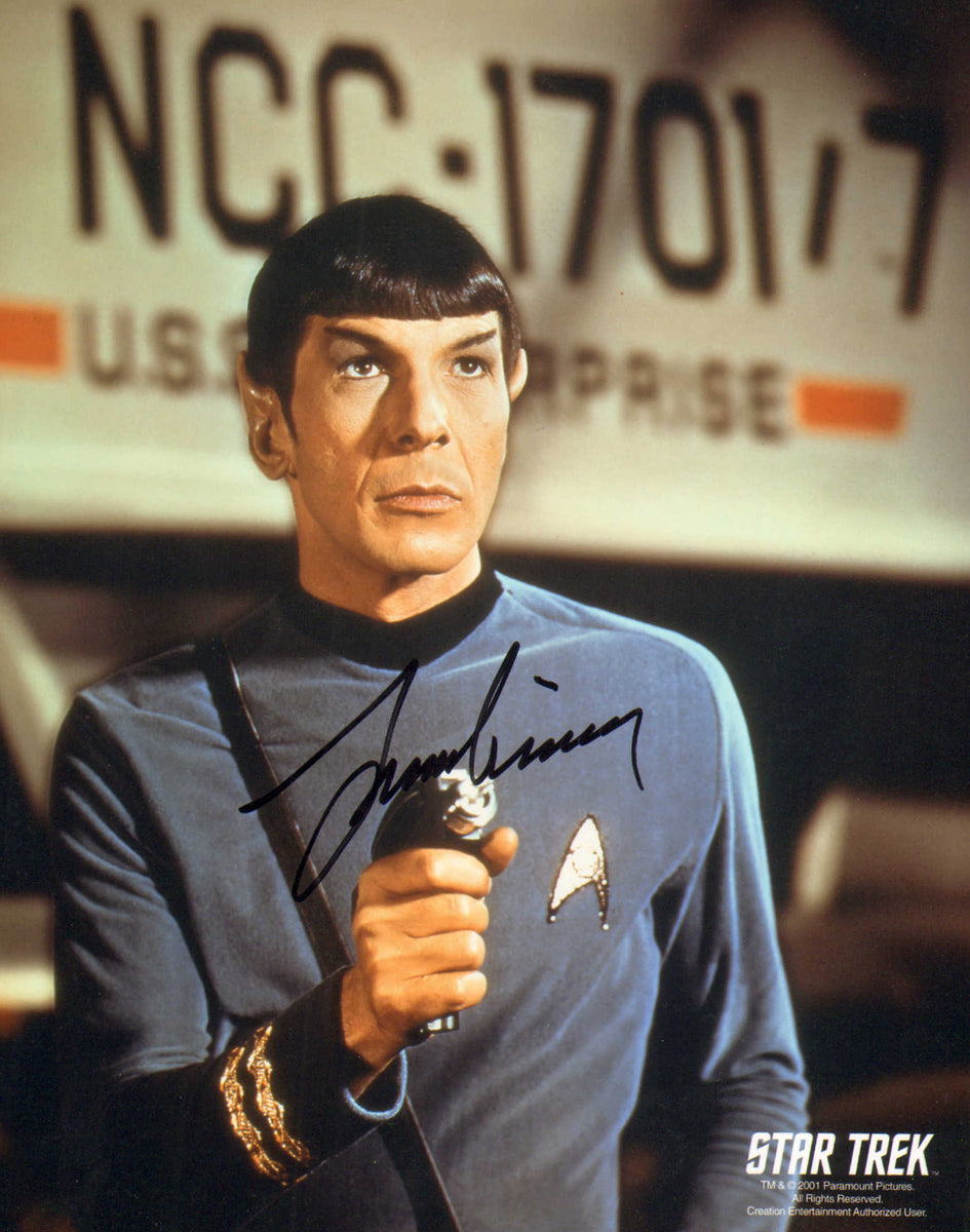 Leonard Nimoy as Spock in Star Trek: The Original Series Signed 8x10 P – SWAU Auction