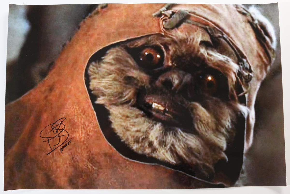 Warwick Davis as Wicket the Ewok in Star Wars: Return of the Jedi Sign ...
