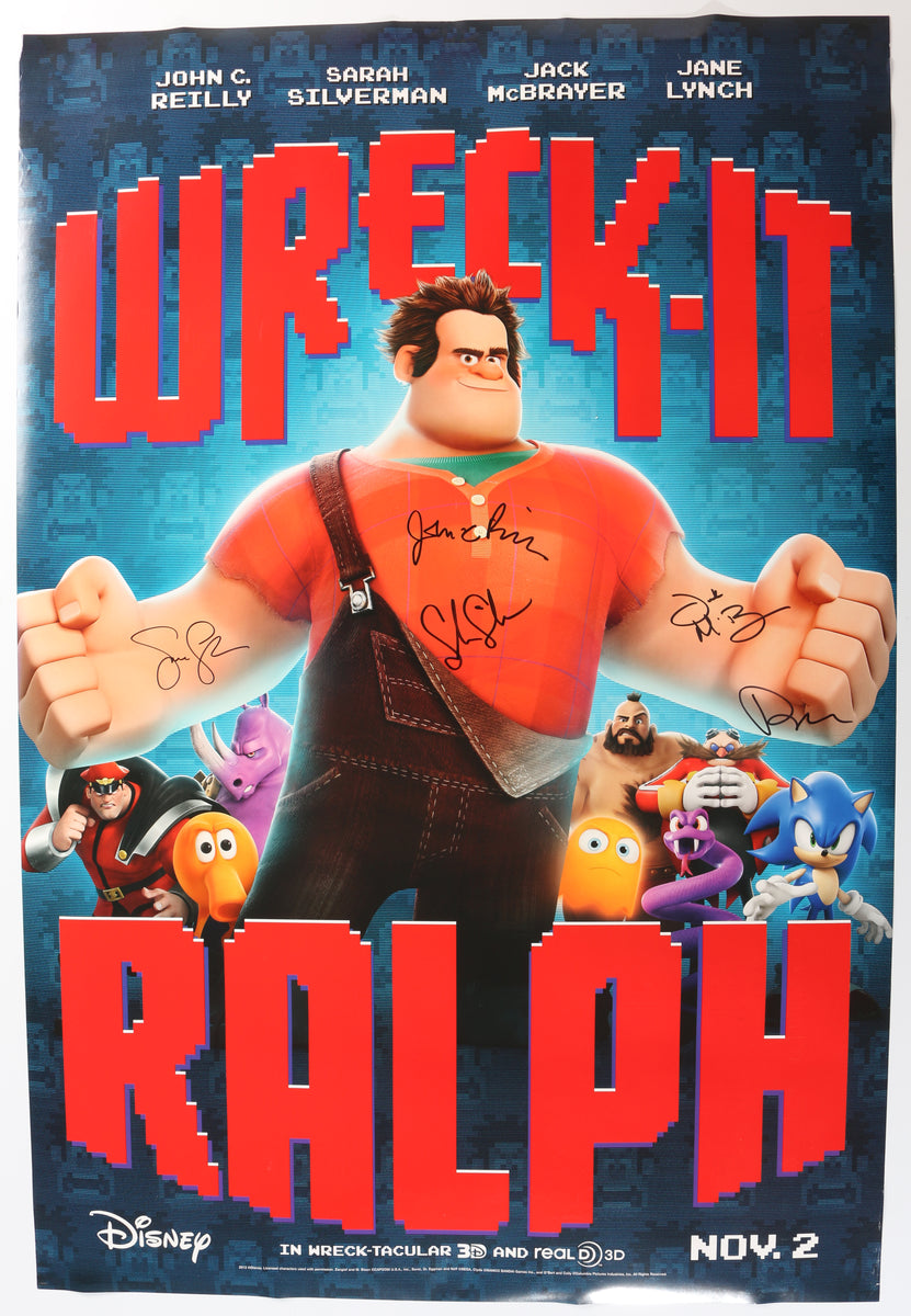 Wreck-It Ralph 27x40 Double Sided Poster Cast Signed by John C. Reilly ...