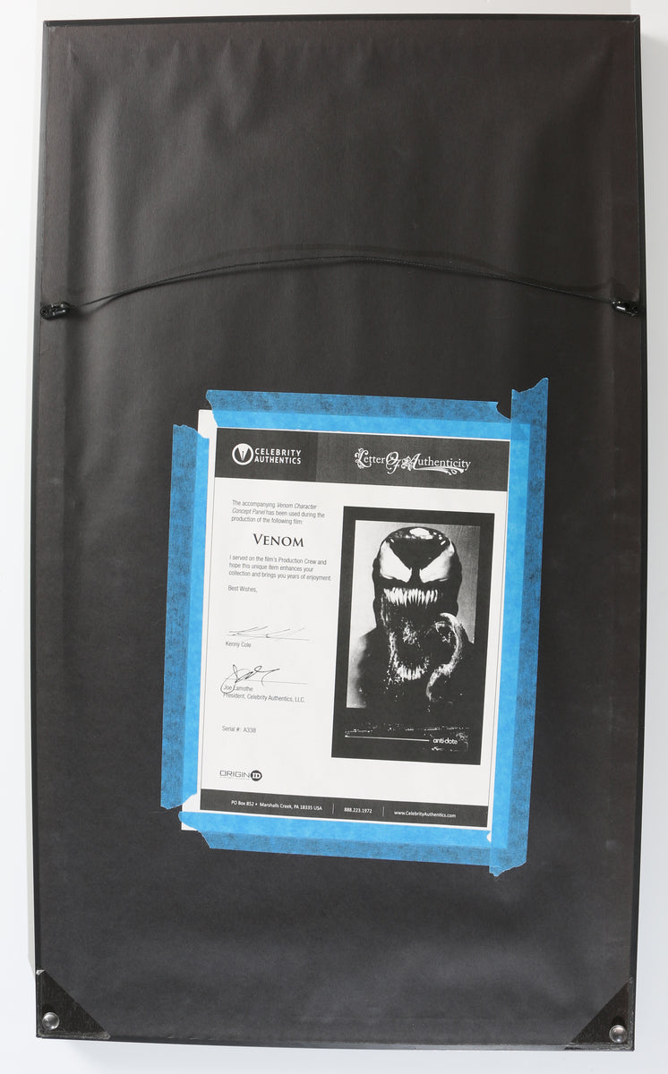 Venom Character Production Used 16x27.5 Concept Panel (Celebrity Authe ...