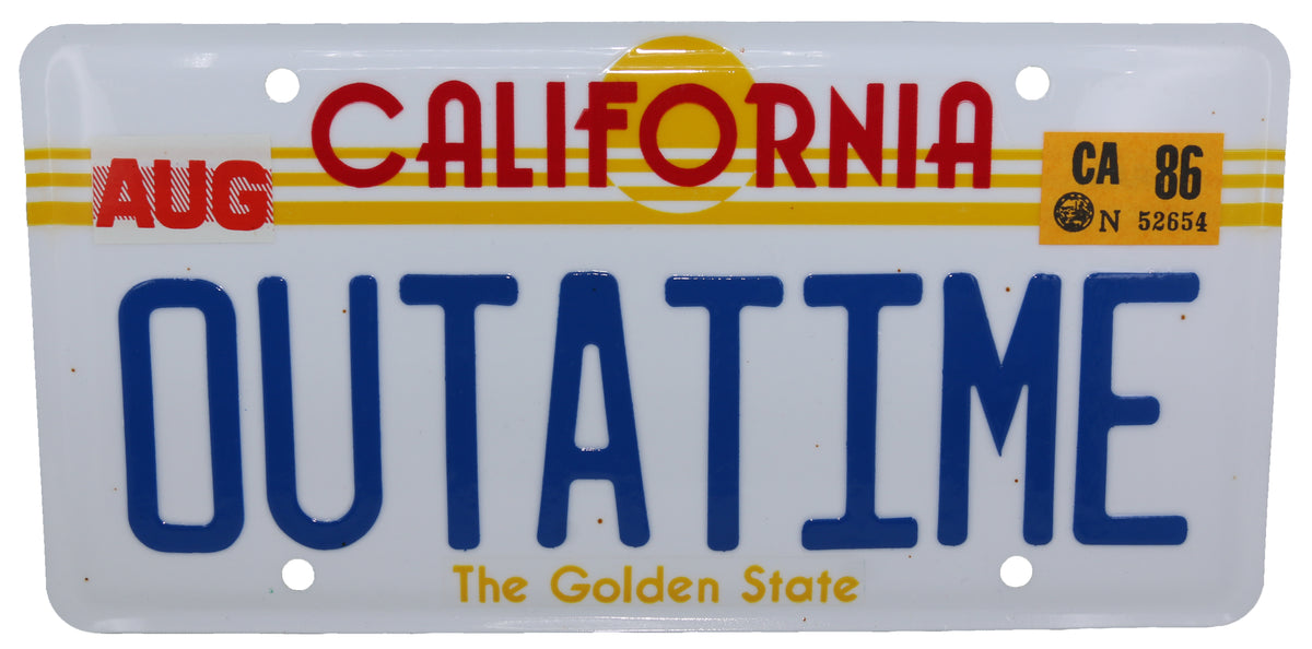 Back to the Future OUTATIME Replica License Plate by the Original Manu ...