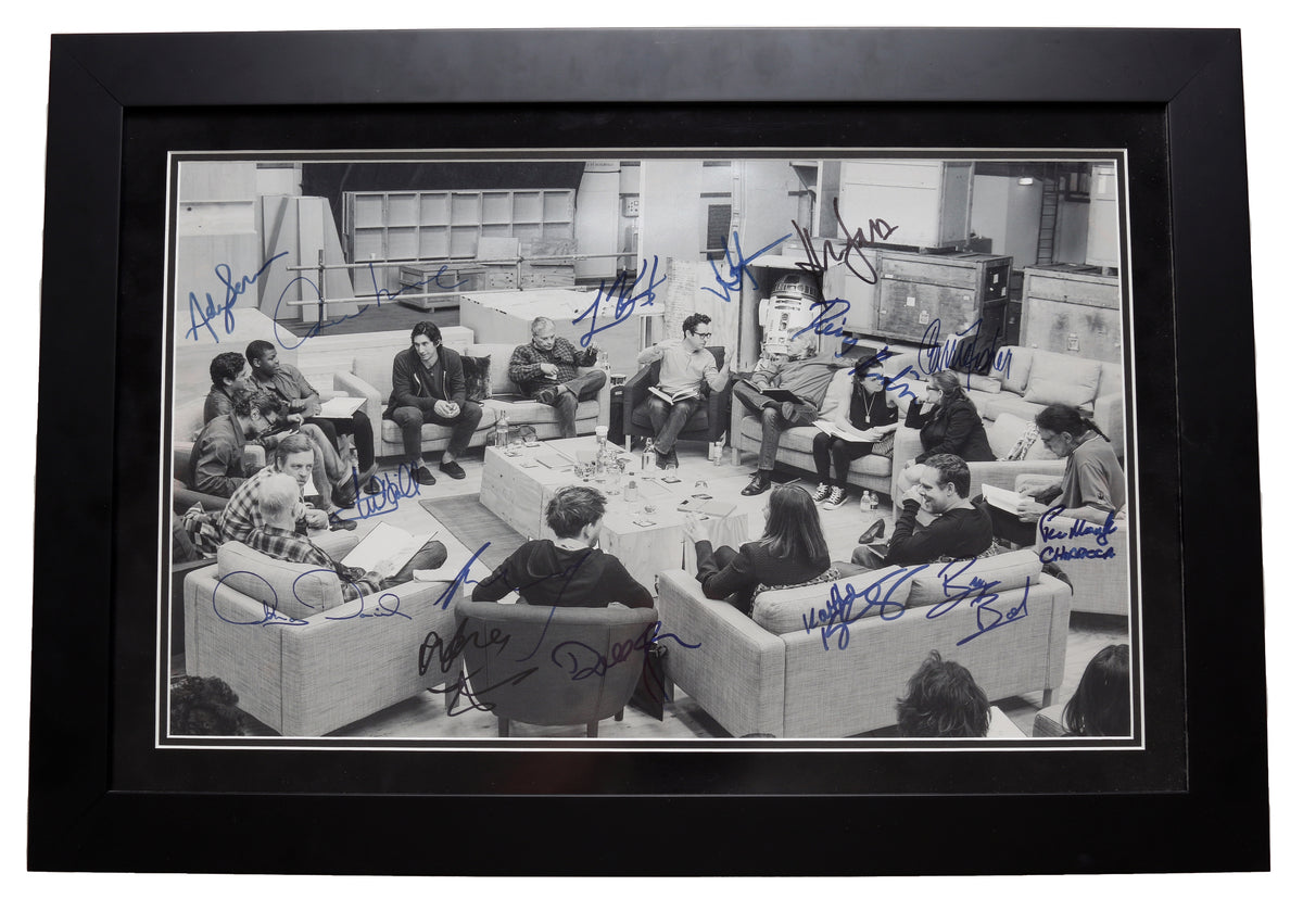 Star Wars: The Force Awakens COMPLETE Cast Table Read Photo Signed by ...