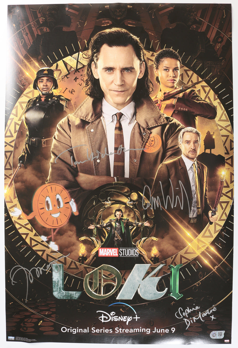 Loki 22x33.5 Poster (SWAU) Cast Signed by Tom Hiddleston, Owen Wilson ...