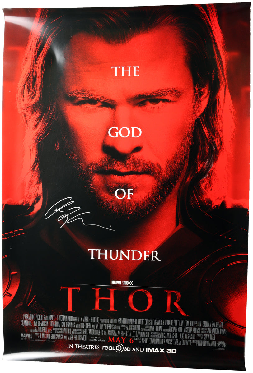 Chris Hemsworth as Thor in Thor (SWAU) Signed 27x40 Poster – SWAU Auction