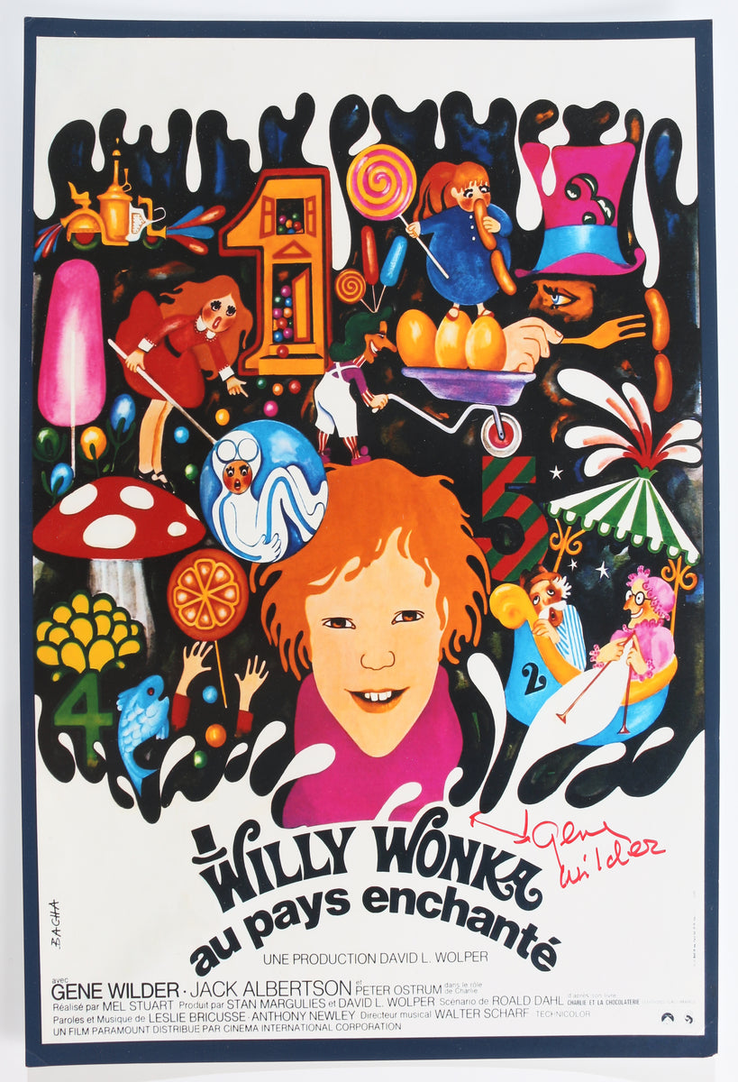 Gene Wilder as Willy Wonka in Willy Wonka & the Chocolate Factory Sign ...