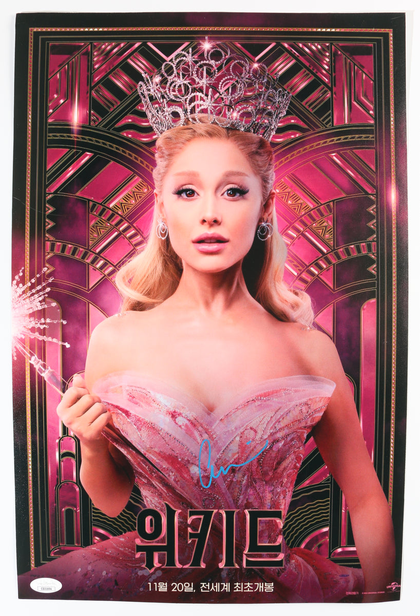 Ariana Grande as Galinda Upland in Wicked (JSA) Signed 12x18 Mini Post – SWAU Auction