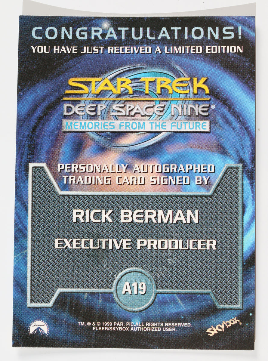 Rick Berman Executive Producer of Star Trek: Deep Space Nine 1999 Sign ...