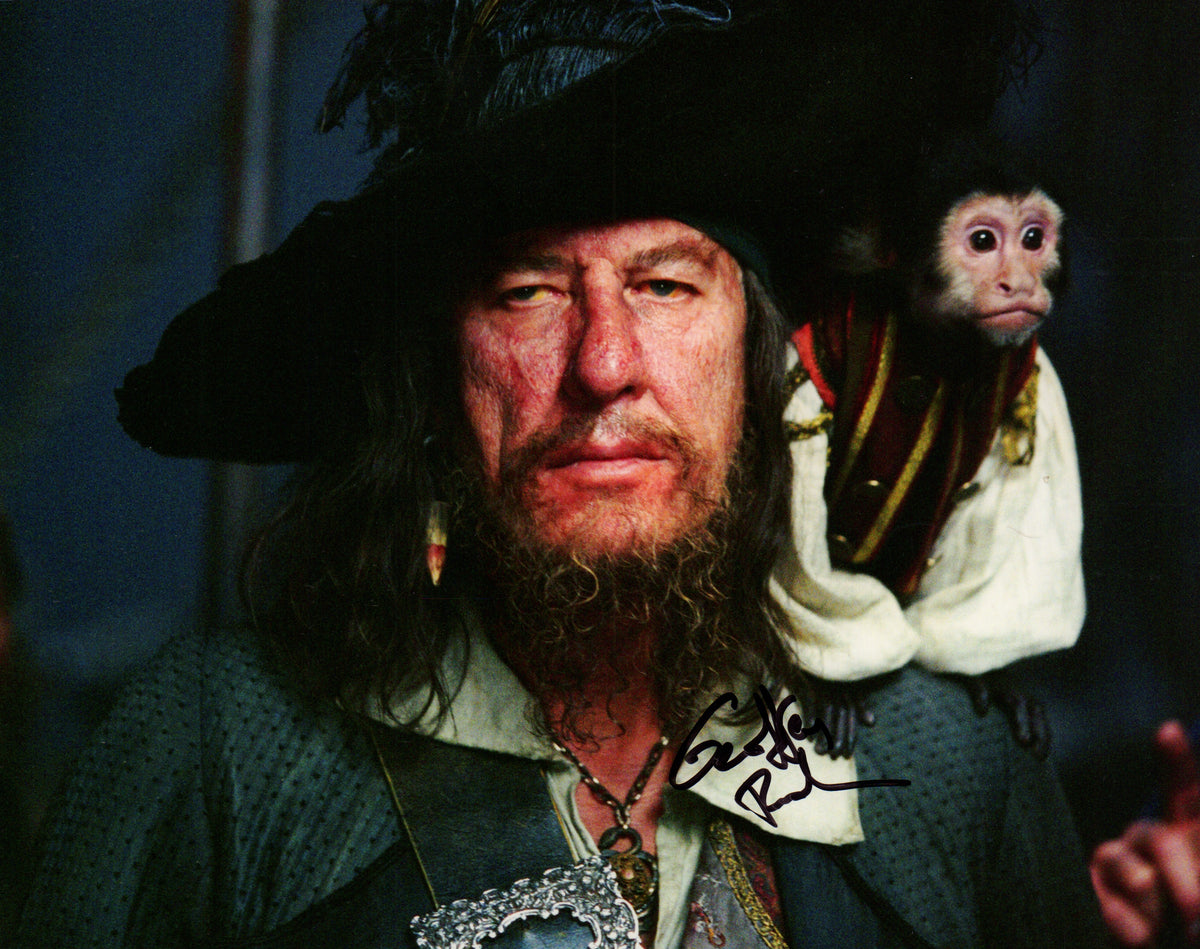 Geoffrey Rush as Captain Barbossa in Pirates of the Caribbean: The Cur ...