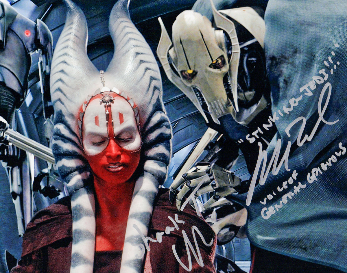 Orli Shoshan as Jedi Master Shaak Ti with Matthew Wood as General Grie ...