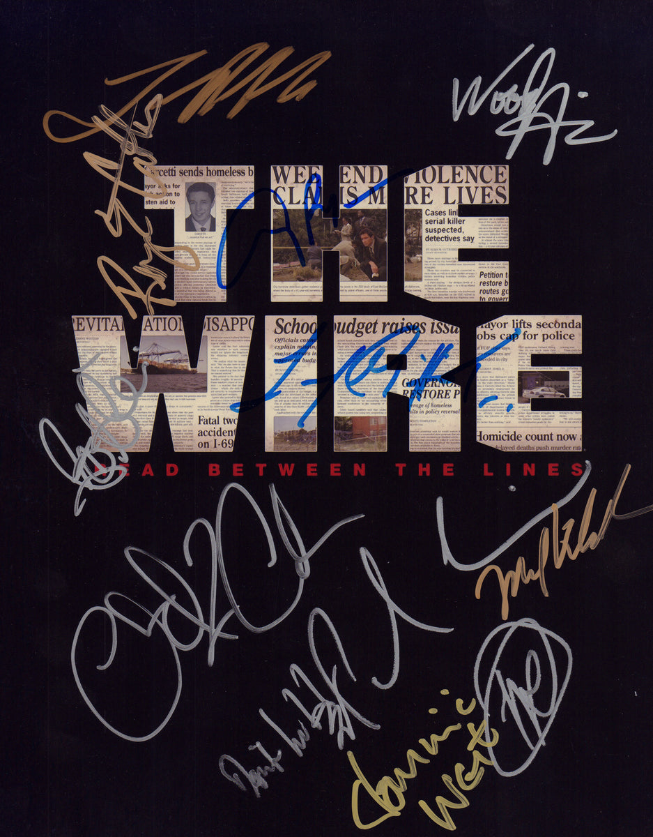 The Wire HBO 11x14 Photo Cast Signed by Idris Elba, Lawrence Gilliard ...