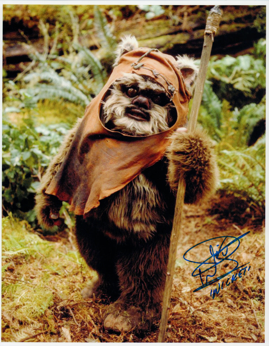 Warwick Davis as Wicket the Ewok in Star Wars: Return of the Jedi Sign ...