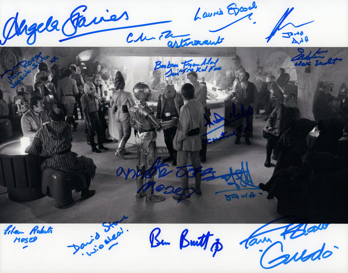 Star Wars: A New Hope Mos Eisley Cantina 11x14 Photo Cast Signed by An ...