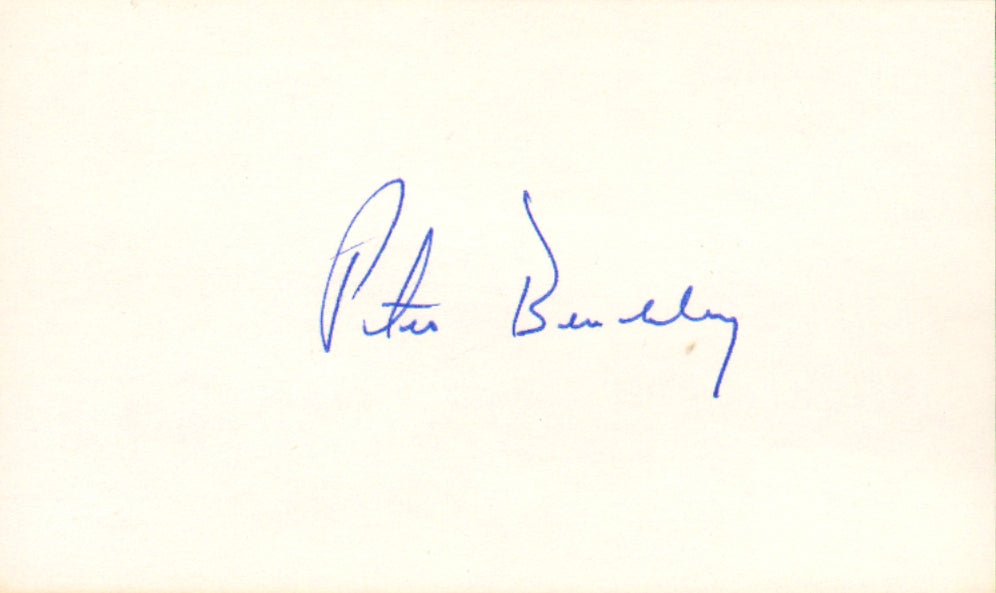 Peter Benchley Jaws Author (SWAU) Signed 5x3 Index Card – SWAU Auction