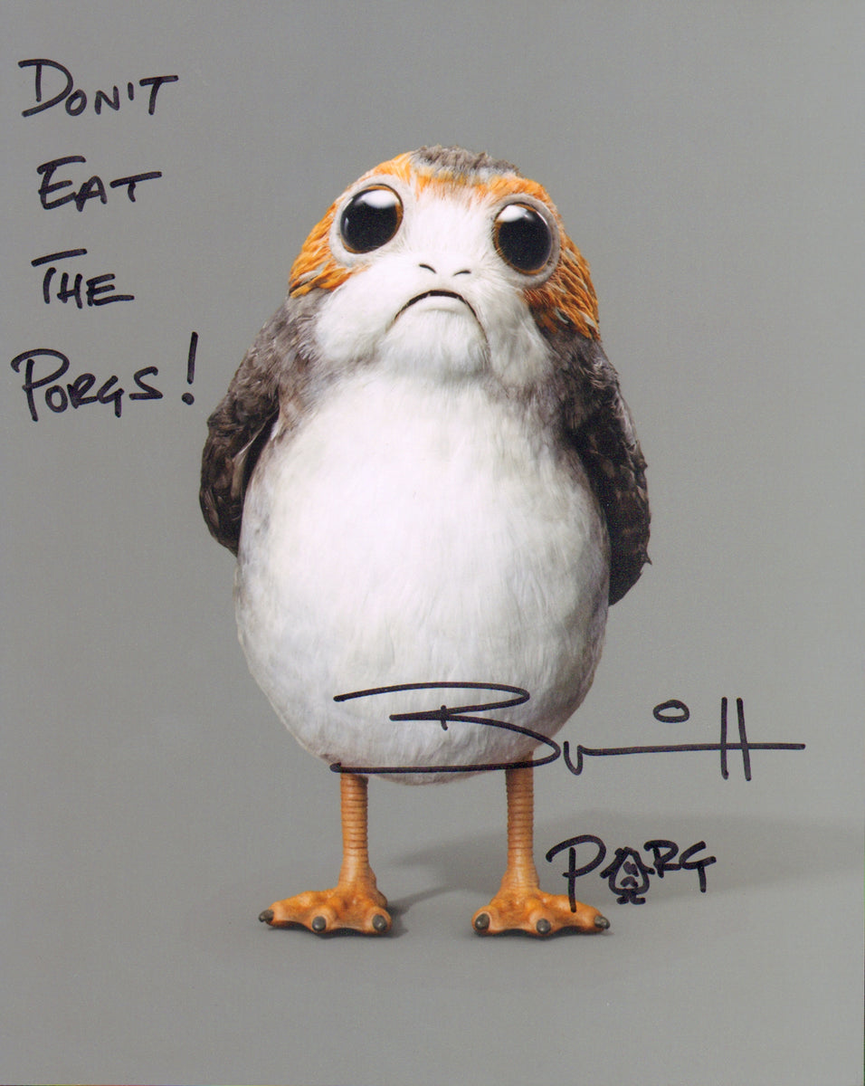 Brian Herring as a Porg in Star Wars: The Force Awakens Signed 8x10 Ph ...