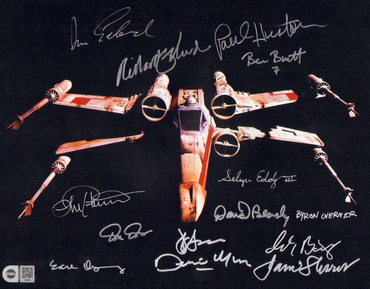 Star Wars X-Wing Fighter 11x14 Photo Signed by ILM Visual Effects Arti ...