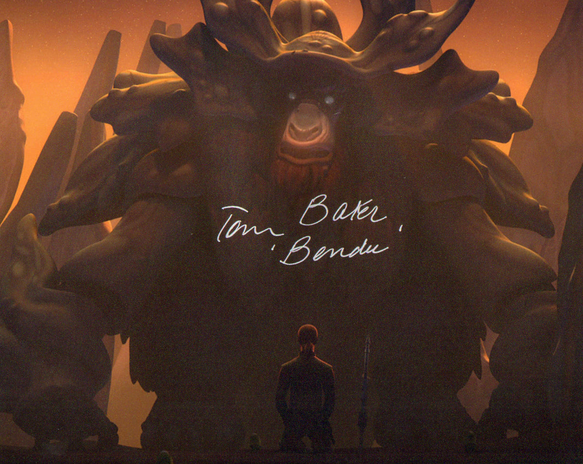 Tom Baker as Bendu in Star Wars: Rebels Signed 8x10 Photo with Charact ...