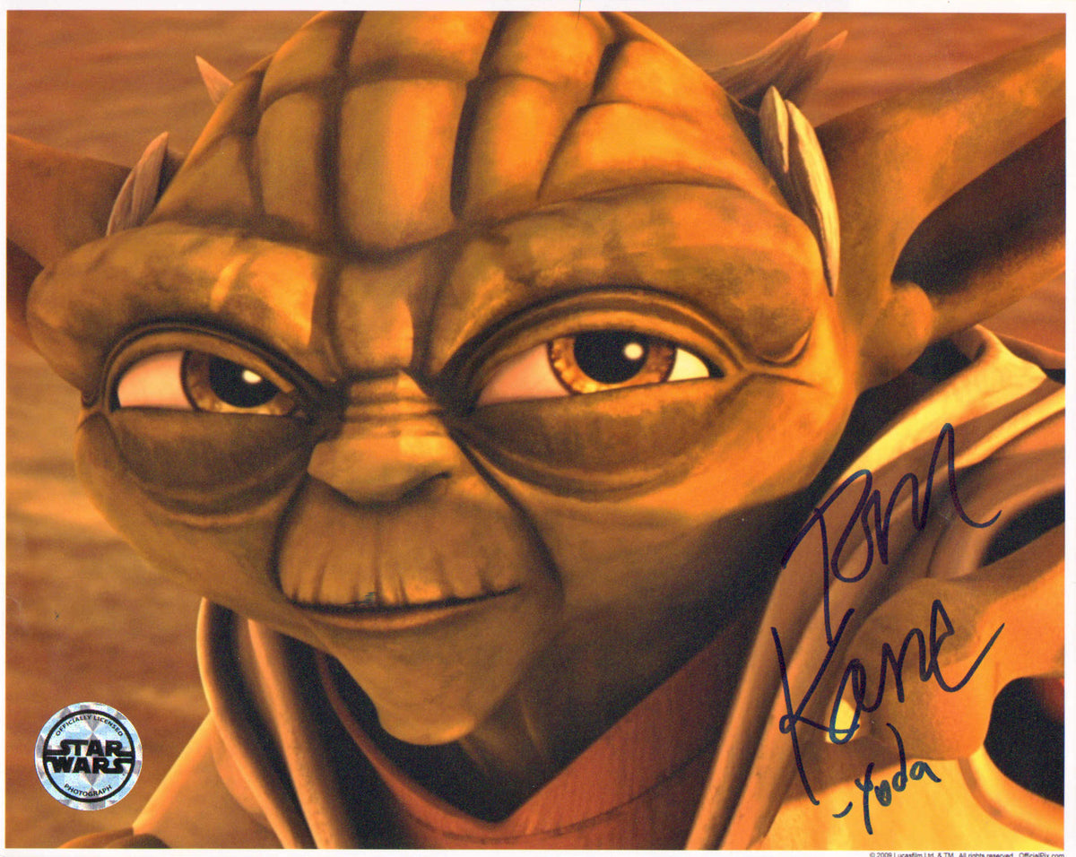 Tom Kane as Yoda in Star Wars: The Clone Wars (Official Pix) Signed 8x ...