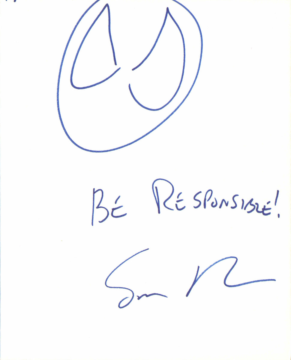 Spider-Man Original Art Drawing by Director Sam Raimi – SWAU Auction