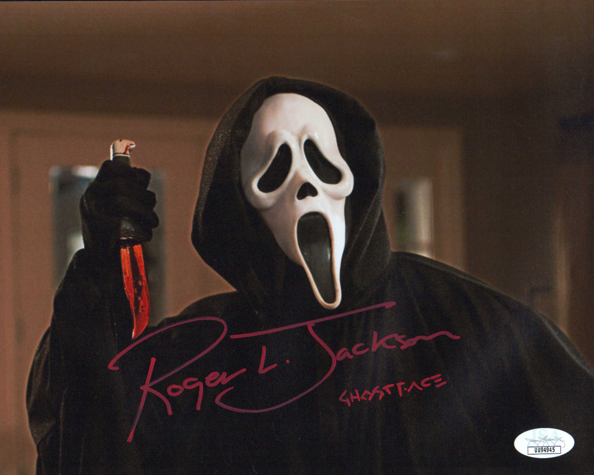 Roger L. Jackson as Ghostface in Scream (JSA) Signed 8x10 Photo – SWAU ...