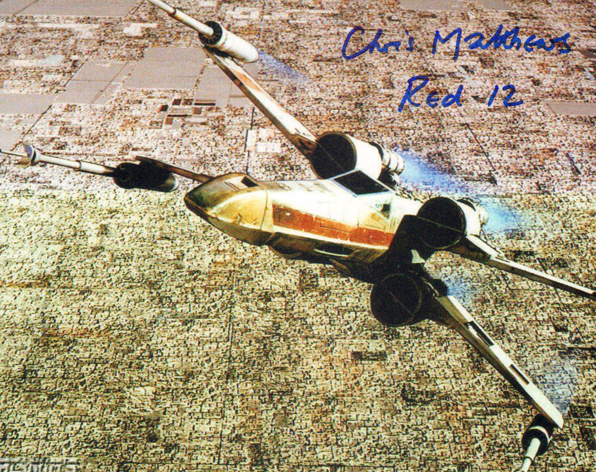 Chris Matthews as Puck Naeco/Rebel Pilot in Star Wars: A New Hope sign ...