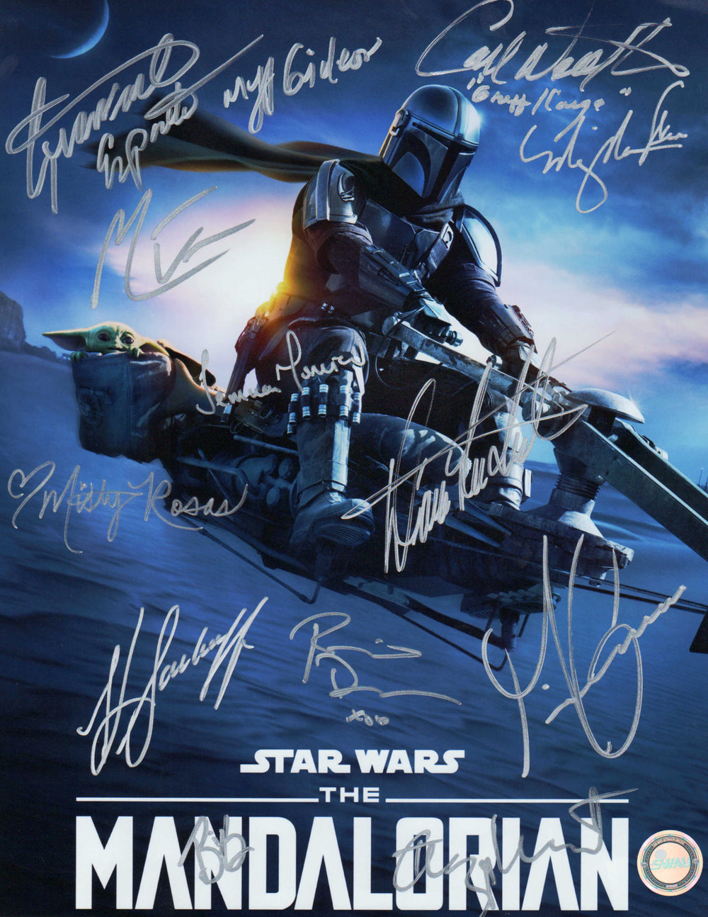 Star Wars: The Mandalorian 11x14 Photo (SWAU) Cast Signed by Carl Weat ...