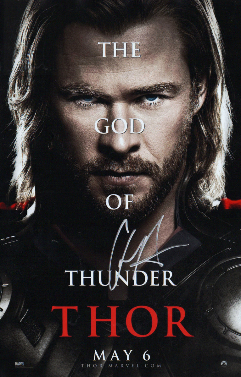 Chris Hemsworth as Thor in Thor (SWAU) Signed 11x17 Mini Poster – SWAU ...