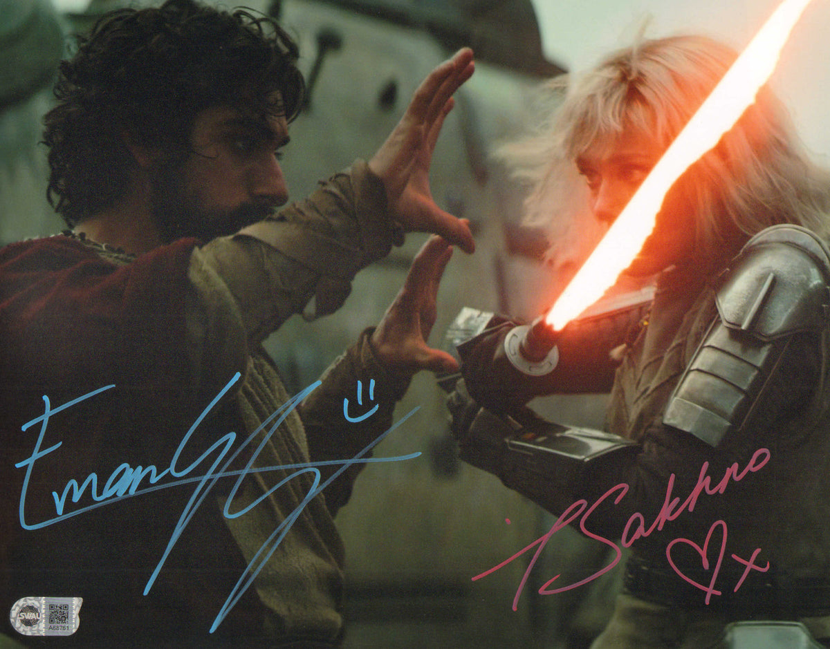 Eman Esfandi as Ezra Bridger and Ivanna Sakhno as Shin Hati in Star Wa ...