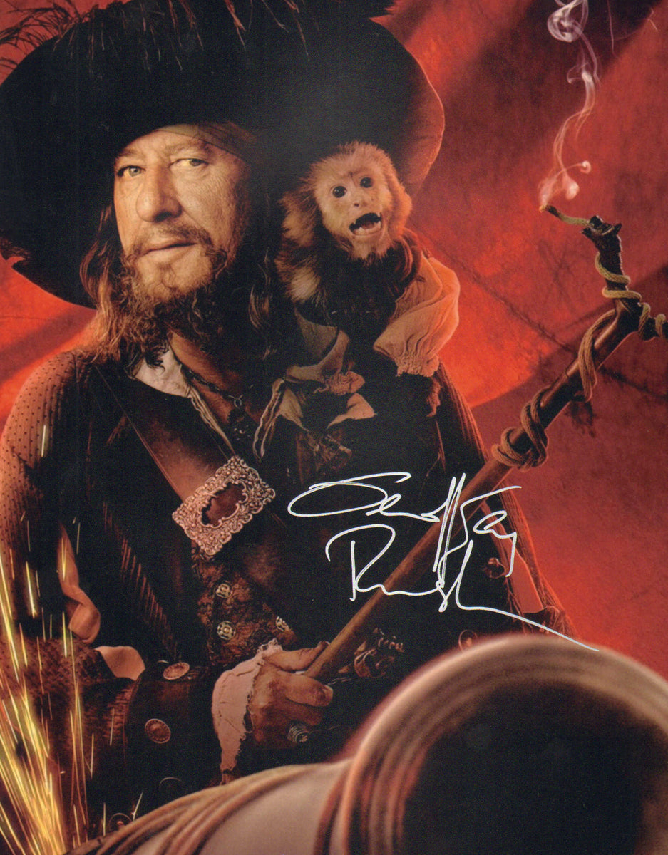 Geoffrey Rush as Captain Barbossa in Pirates of the Caribbean: The Cur ...