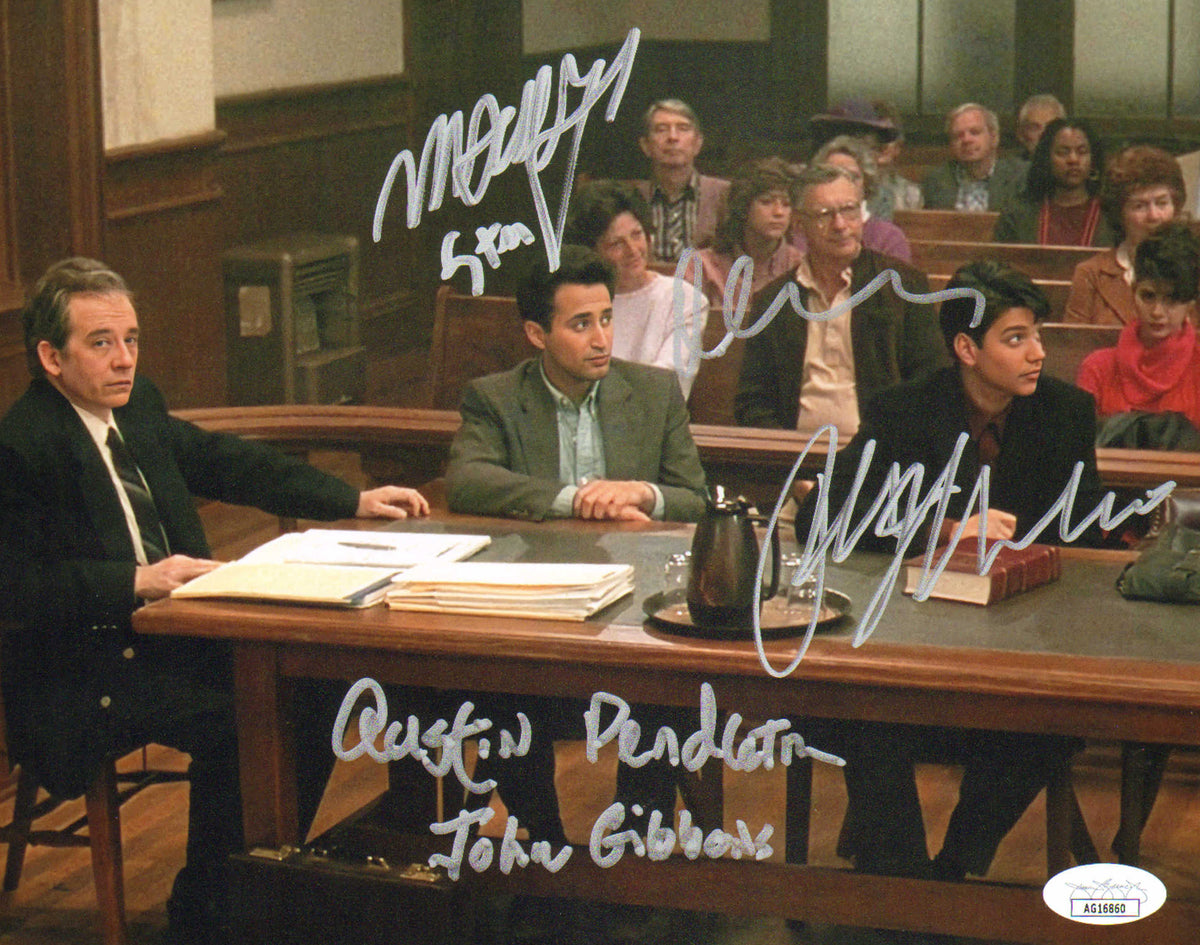 Austin Pendleton as John Gibbons, Ralph Macchio as Billy Gambini, Mitc ...