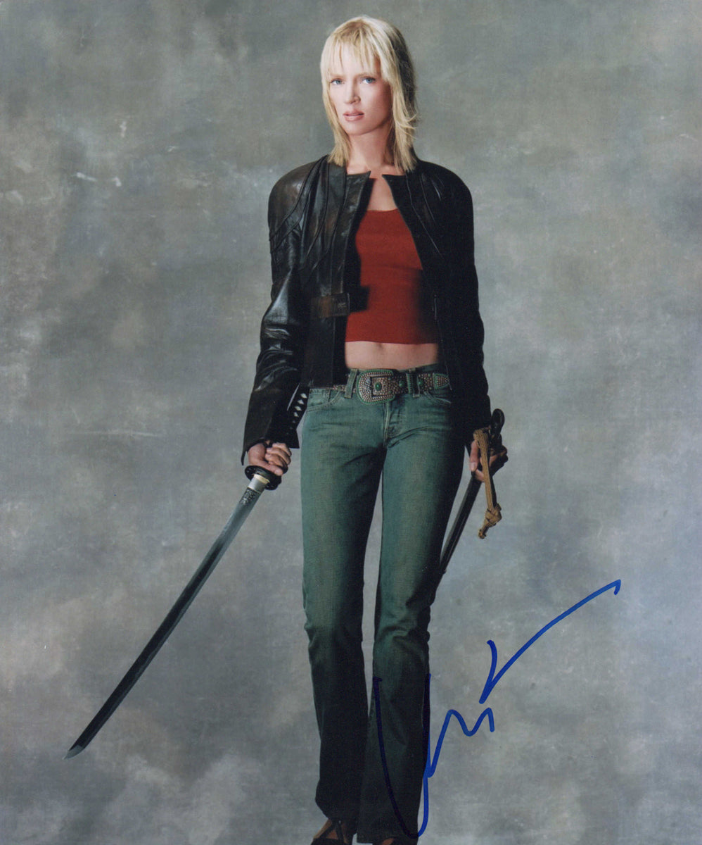 Uma Thurman as the Bride / Beatrix Kiddo in Quentin Tarantino Kill Bil ...