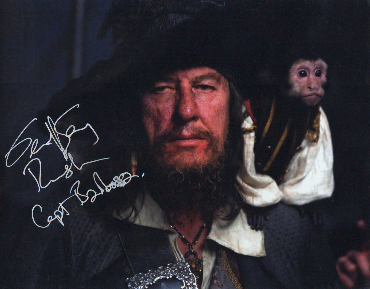 Geoffrey Rush as Captain Barbossa in Pirates of the Caribbean: The Cur ...