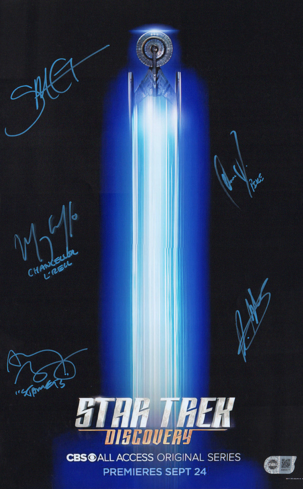 Stark Trek: Discovery 11x17 Mini Poster Cast Signed by Anson Mount, An ...