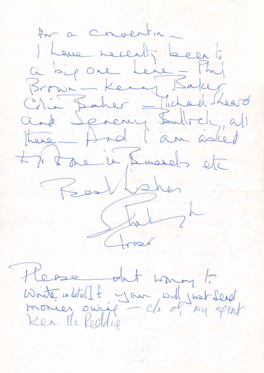 Shelagh Fraser Aunt Beru from Star Wars: A New Hope Signed Handwritten ...
