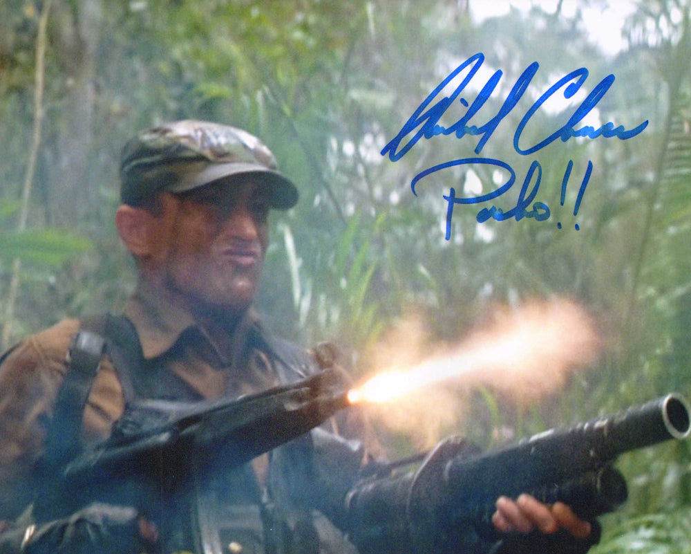 Richard Chaves as Poncho in Predator (Beckett Witnessed) Signed 8x10 P ...