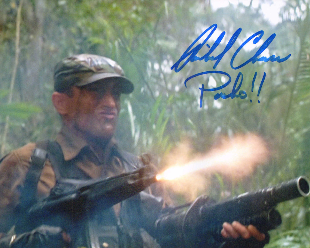 Richard Chaves as Poncho in Predator (Beckett Witnessed) Signed 8x10 P ...