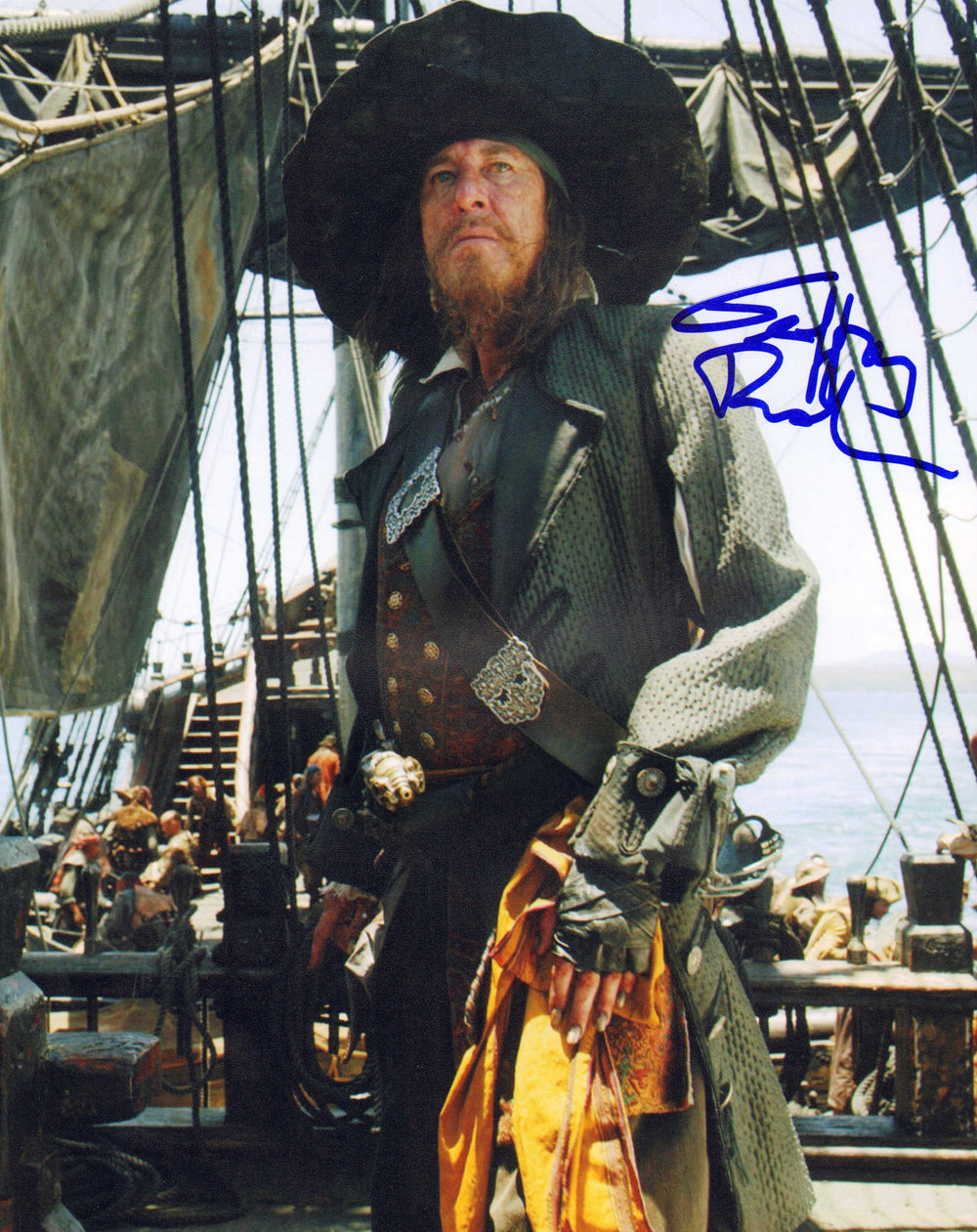 Geoffrey Rush as Captain Barbossa in Pirates of the Caribbean: The Cur ...