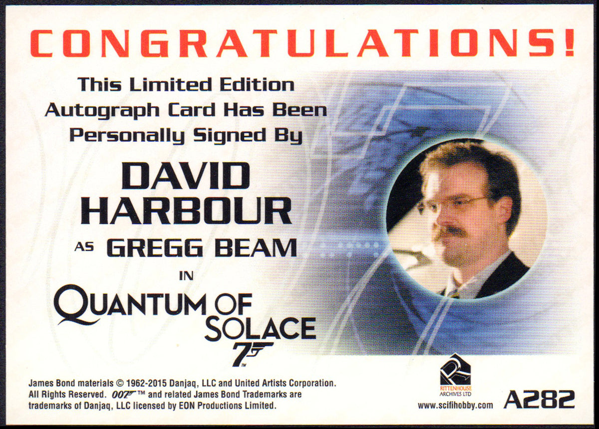 David Harbour as Gregg Beam in James Bond 007 Quantum of Solace Limite ...