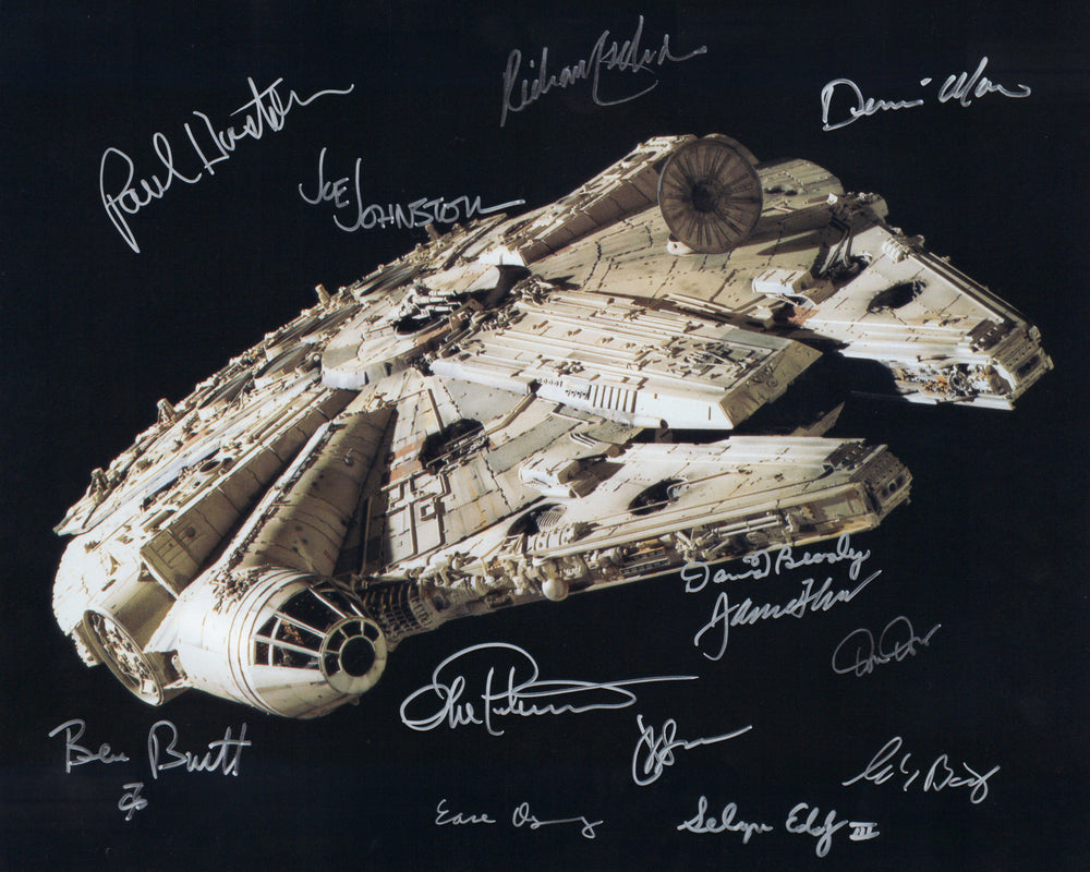 Star Wars: A New Hope Millennium Falcon 16x20 Metallic Photo Signed by ...