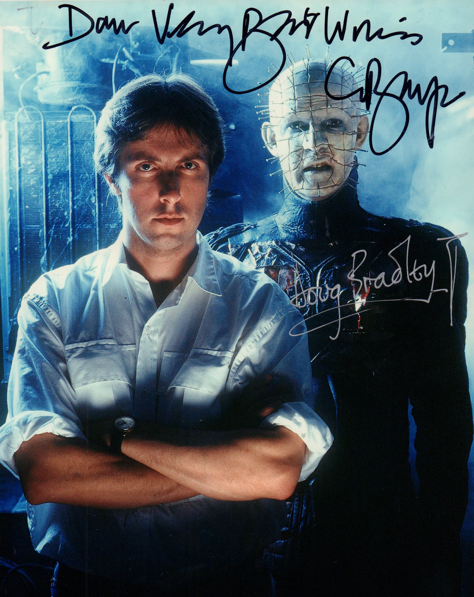 Hellraiser Creator Clive Barker & Pinhead Actor Doug Bradley Signed 8x ...
