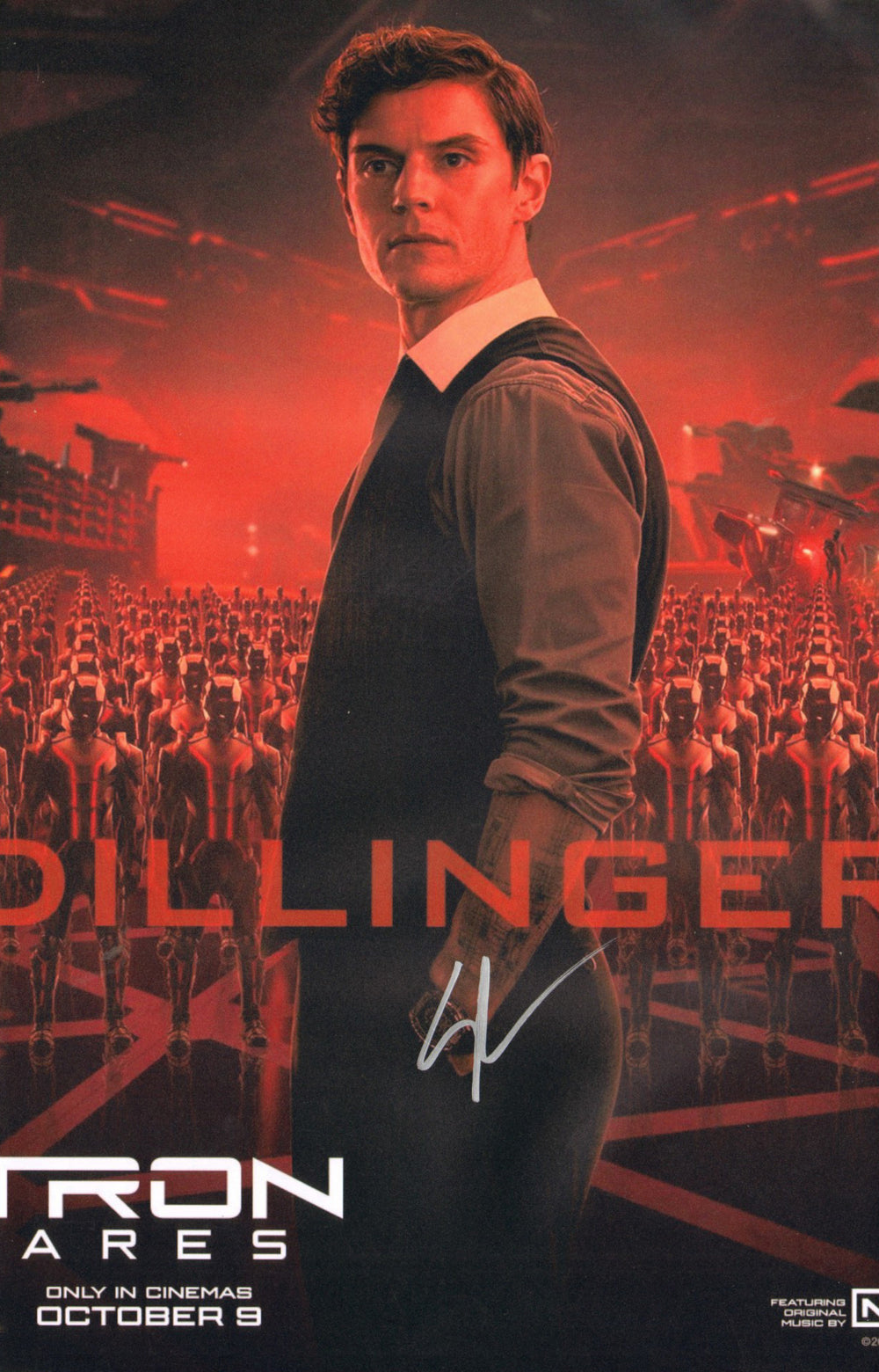 Evan Peters as Julian Dillinger in Tron: Ares Signed 11x17 Mini Poster ...