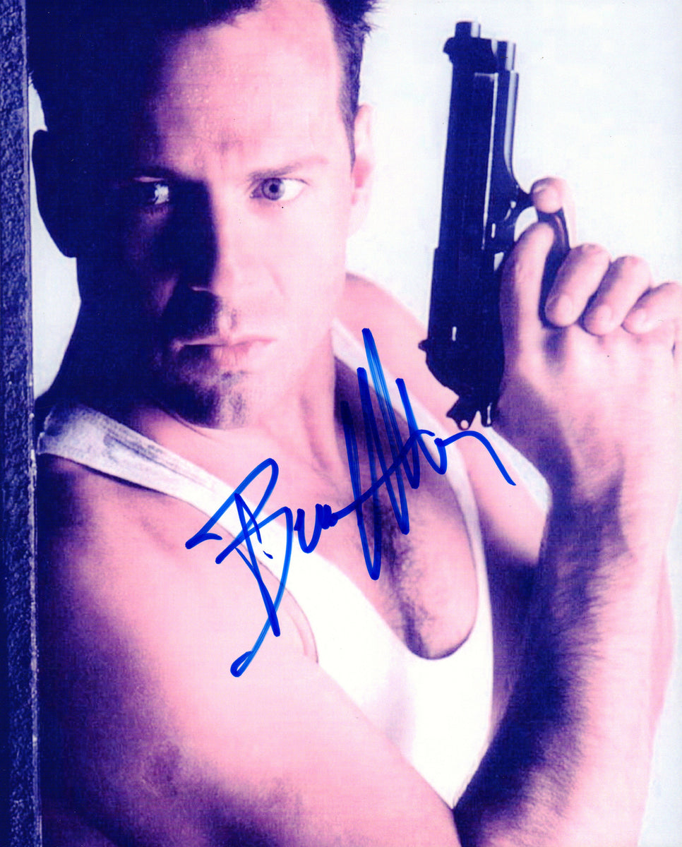 Bruce Willis John McClane in Die Hard Signed 8x10 Photo – SWAU Auction
